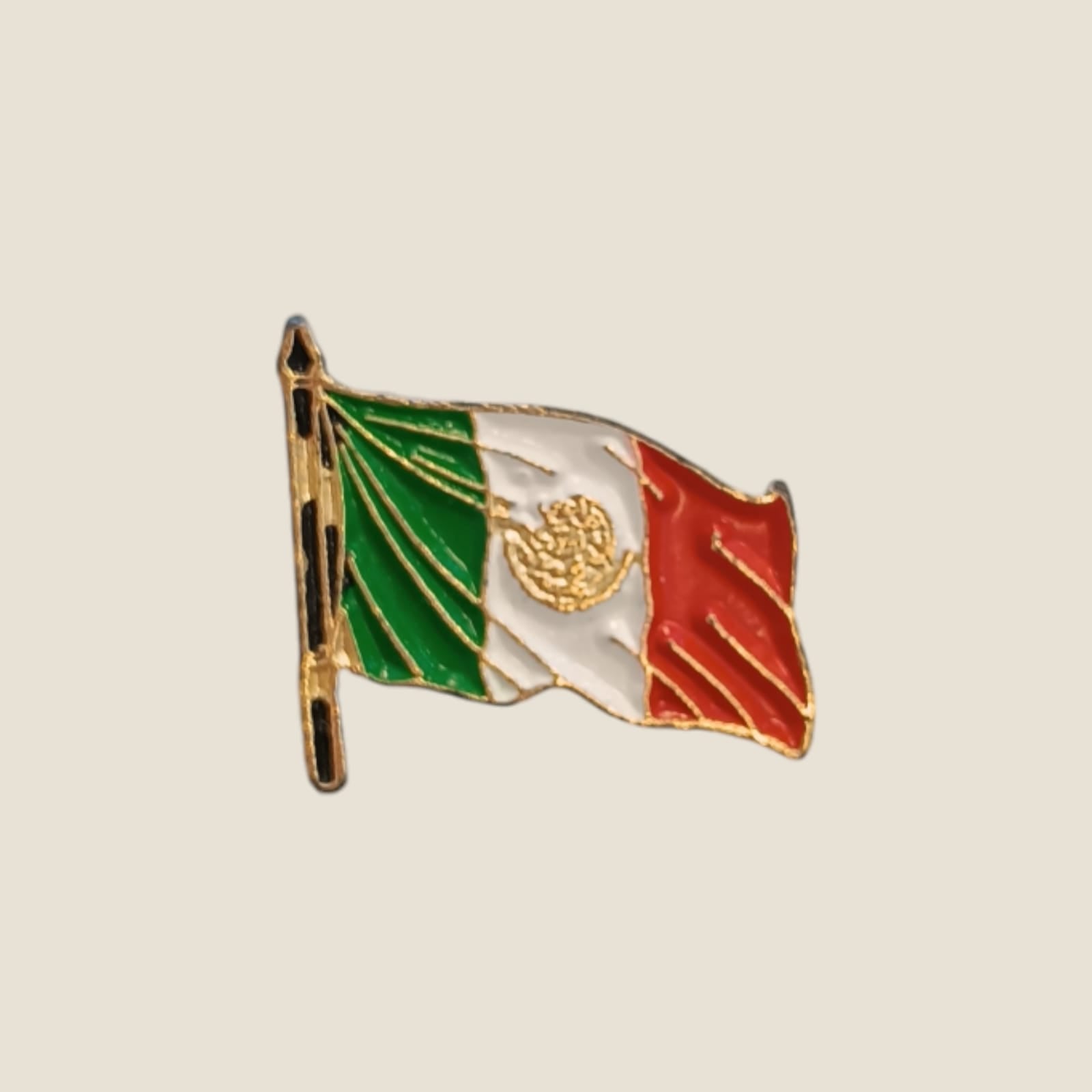 Pin Bandera de México con pliegues – King Pin mx